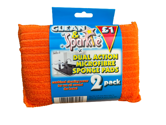 Dual Action Microfibre Sponge Pads - Soft & Abrasive Side – Cleanspec ...